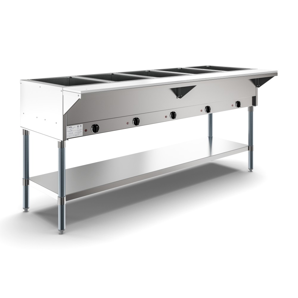 Koolmore KM-OWS-5 72" Five Pan Open Well Electric Steam Table with ...