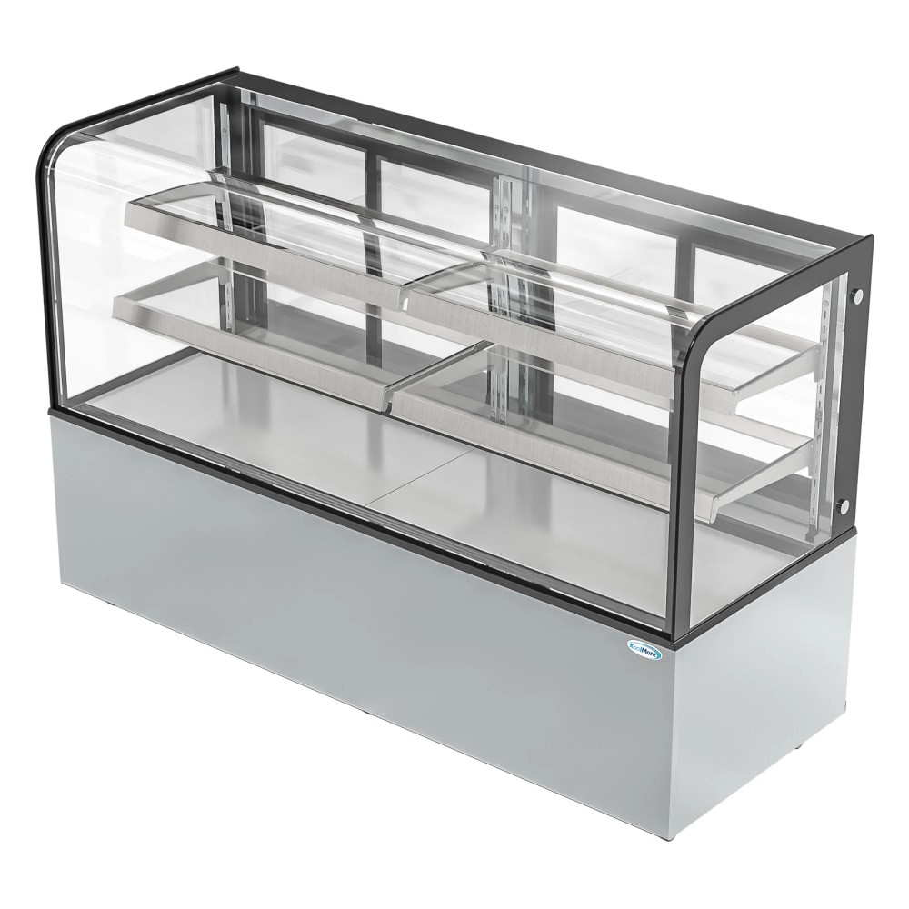 Koolmore BDC-20C 71" Dry Bakery Display Case with Front Curved Glass ...
