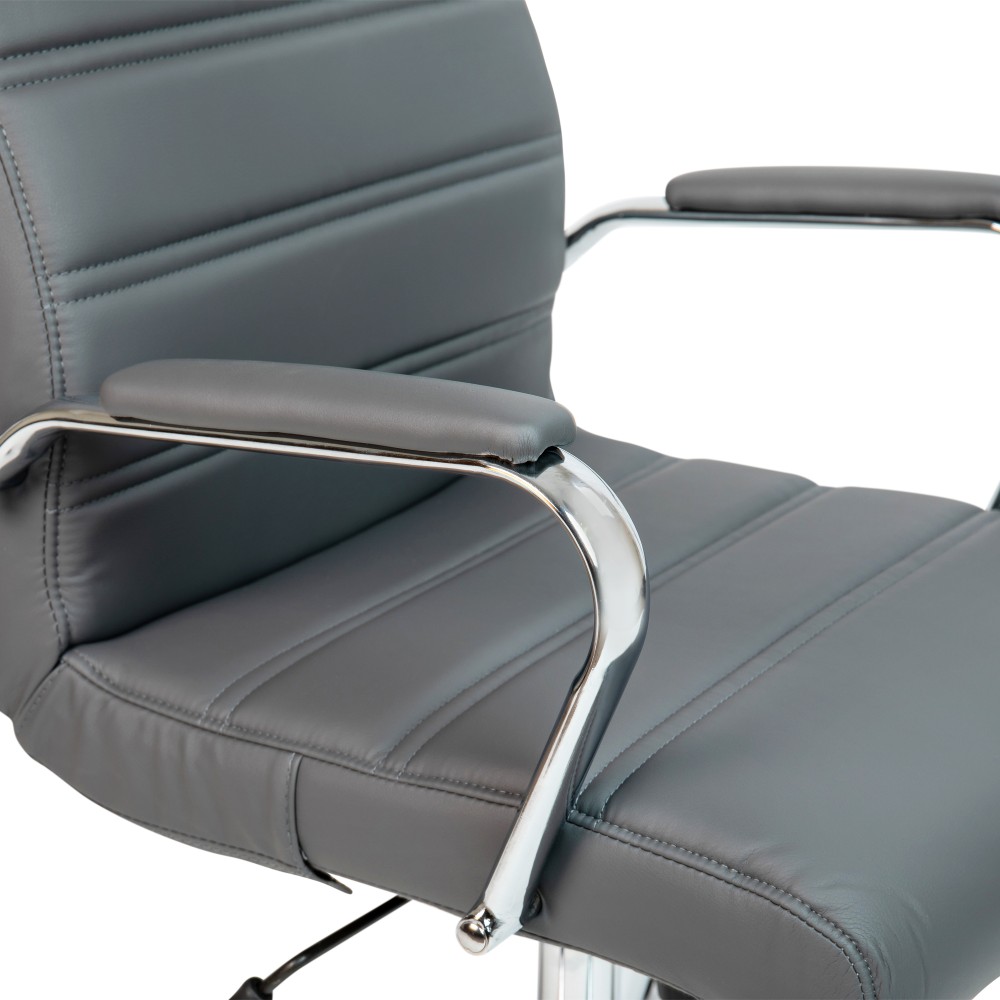 Flash Furniture GO-2286H-GR-GG High Back Gray LeatherSoft Executive ...