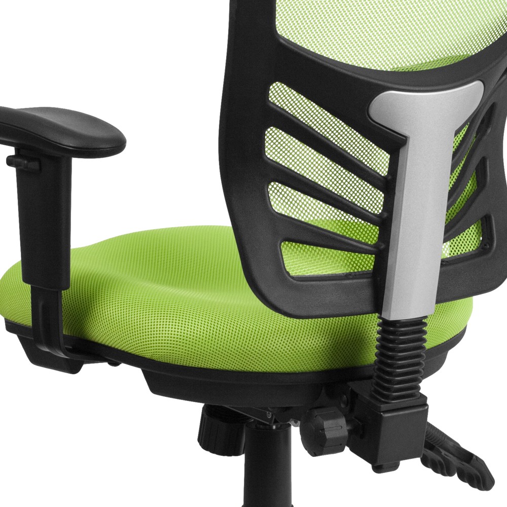Flash Furniture HL-0001-GN-GG Mid-Back Green Mesh Multifunction ...