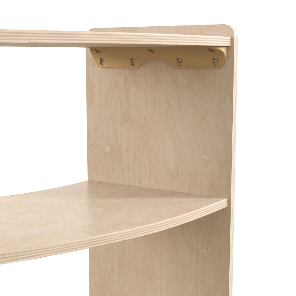 Flash Furniture MK-KE24060-GG Bright Beginnings Bow Front 2 Tier Wooden ...