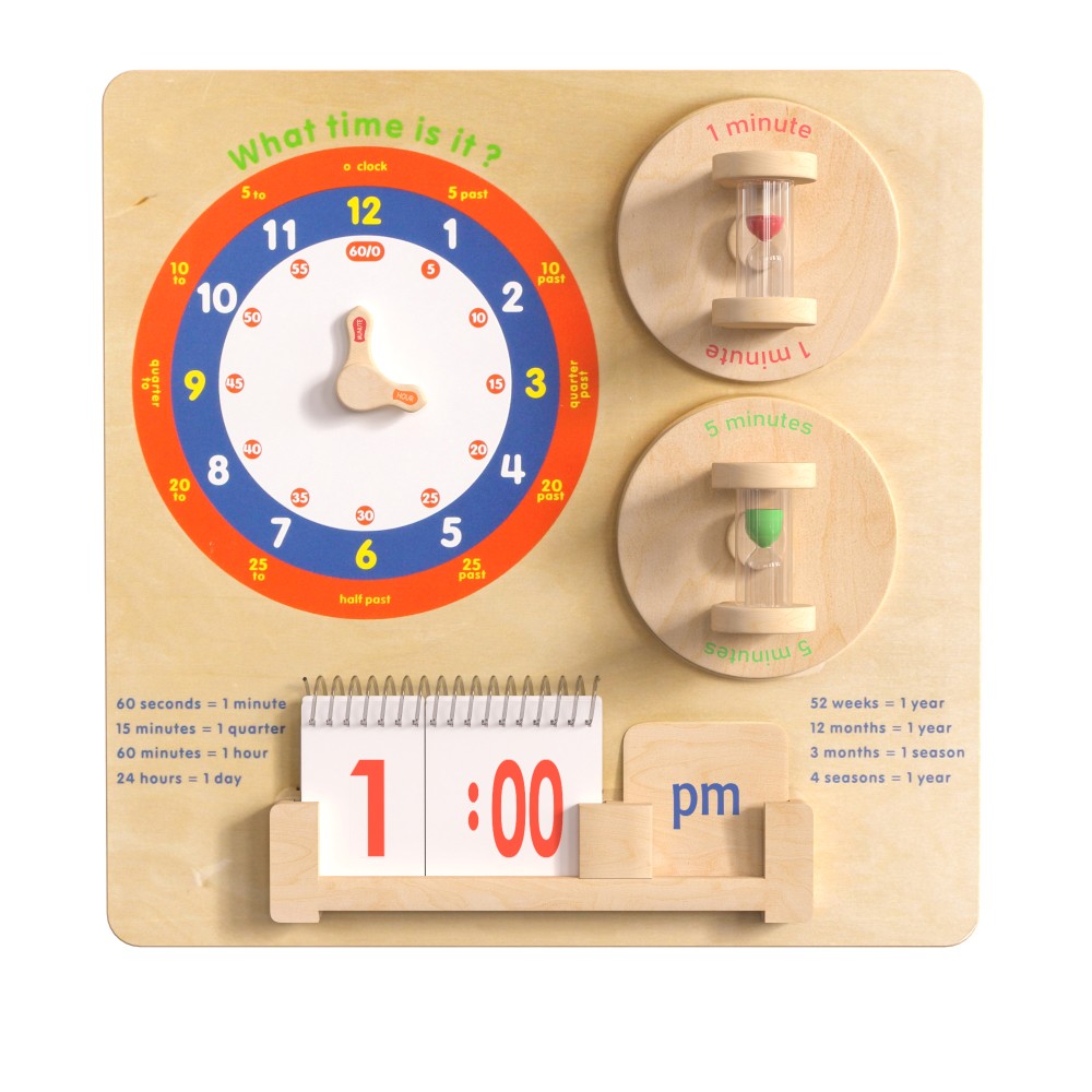 Flash Furniture MK-ME09609-GG Bright Beginnings STEAM Wall Telling Time ...