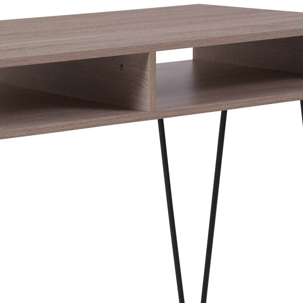 Flash Furniture NAN-JH-1758-GG Franklin Oak Wood Grain Finish Computer ...
