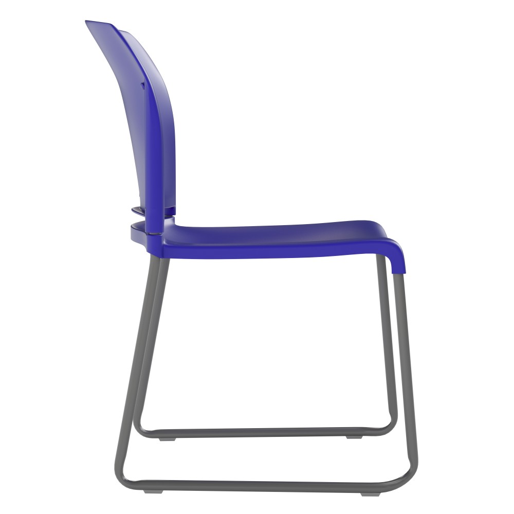 Flash Furniture RUT-238A-BL-GG Hercules Blue Full Back Contoured Stack ...