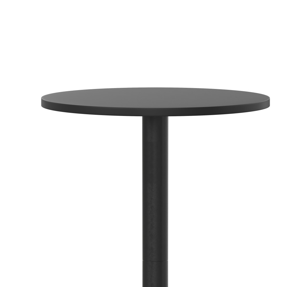 Flash Furniture TLH-059A-BK-GG 23.25" Black Round Metal Indoor/Outdoor ...