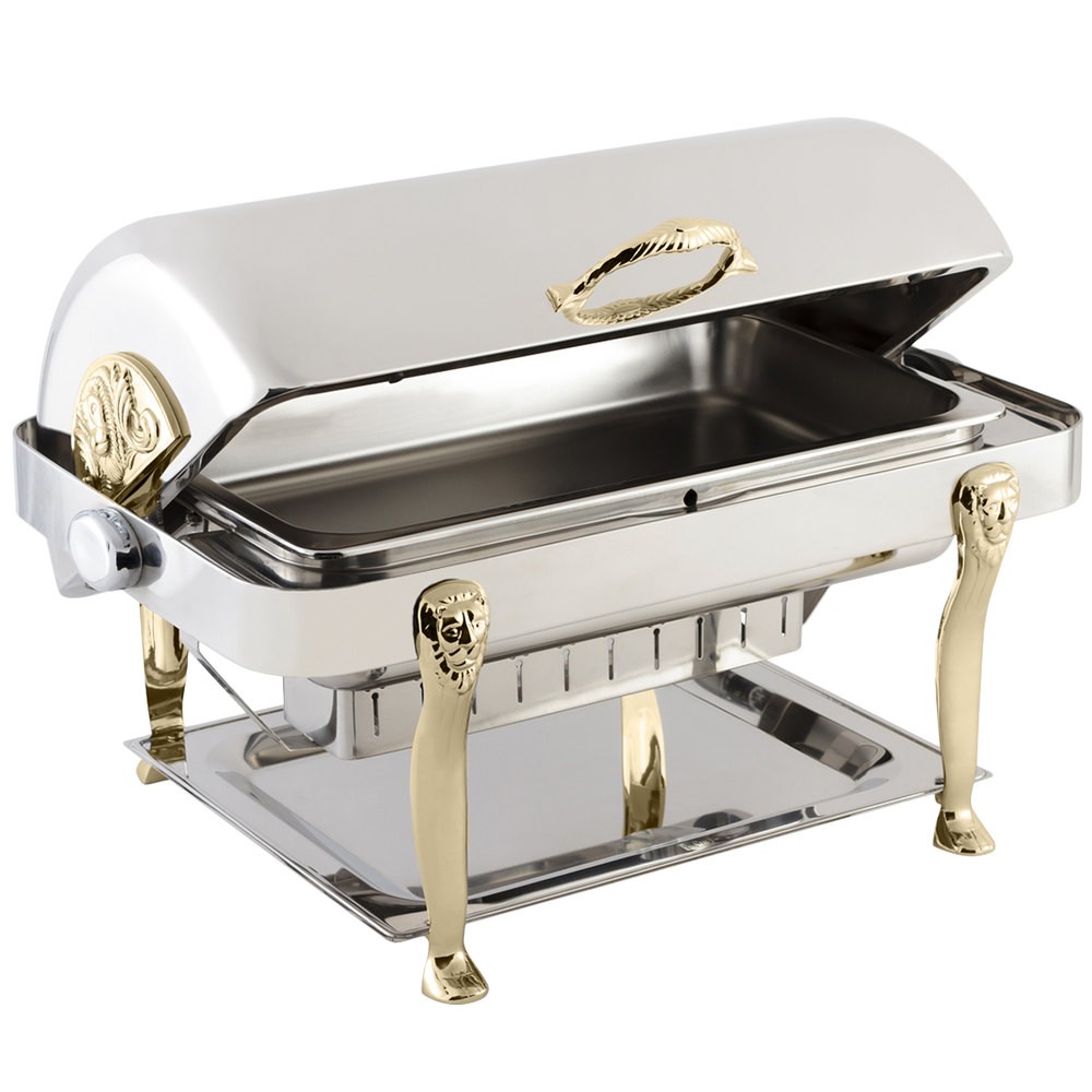 Bon Chef 18040G Elite Dripless Rectangular Chafer with Gold Plated ...