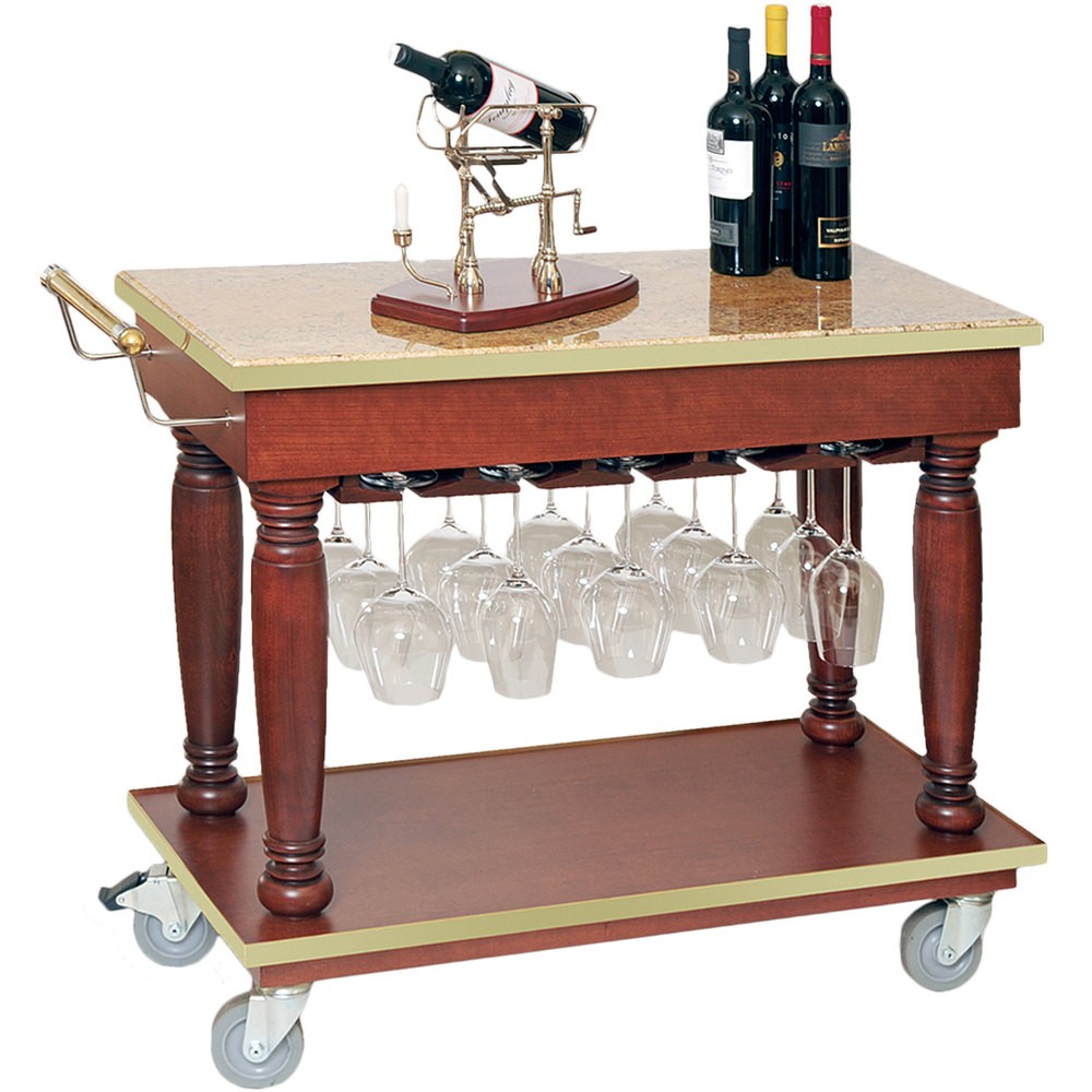 Bon Chef 50174 Wine and Beverage Cart, 38" x 18" x 32" - LionsDeal