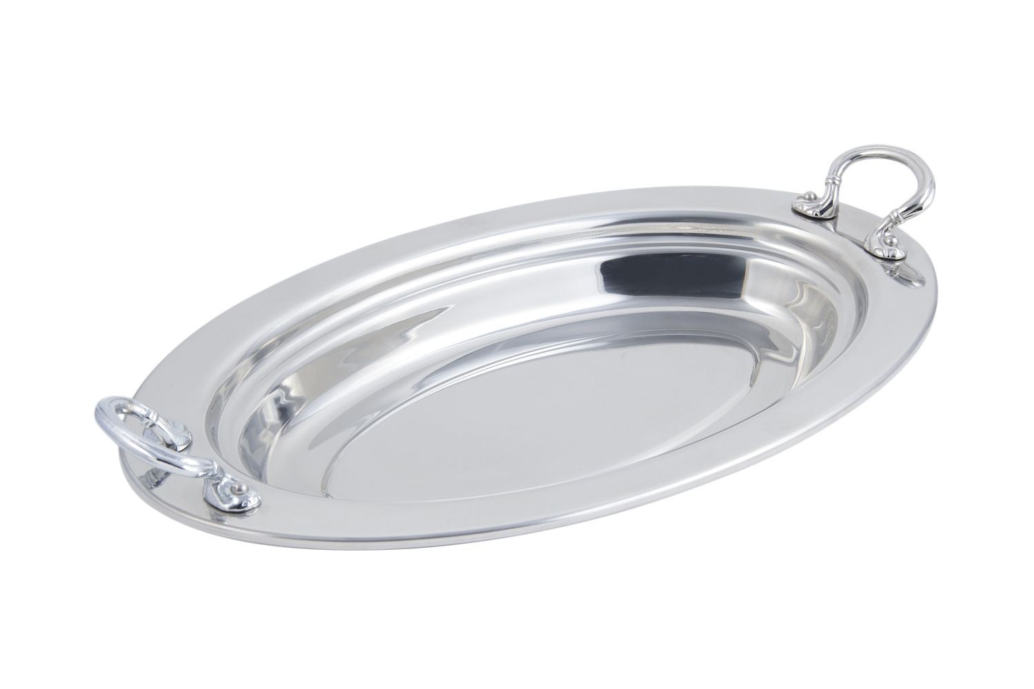 Bon Chef 5288HRSS Plain Design Oval Pan with Round Stainless Steel ...