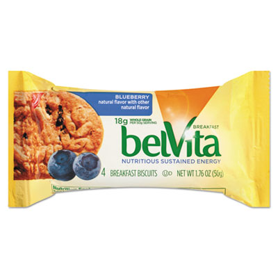 Nabisco belVita Blueberry Breakfast Biscuits, 1.76 oz Pack 32/Carton ...